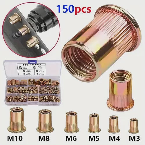 🔥OFERTA 1+1🔥RivetMaster™ - Set 150 Buc. Piulite Nituibile Filetate, Ca ...